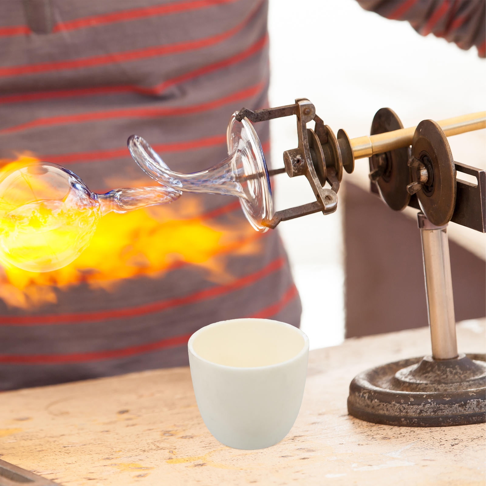 CATIEBYE 1Pcs Ceramic Crucibles Arc-Shaped Smelting and Casting Tool ...