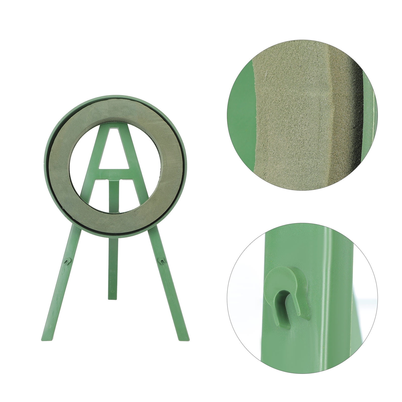 CATIEBYE 1Pcs Green Plastic Wreath Rack for Funeral Wreath Standing ...
