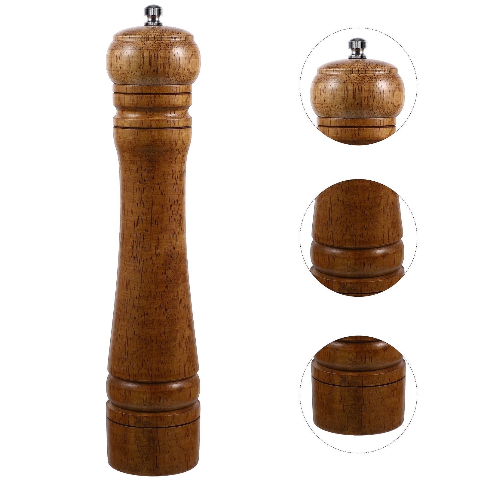 CATIEBYE 1Pcs Modern Design Wood Pepper Grinder 10 Inch Lock Freshness ...