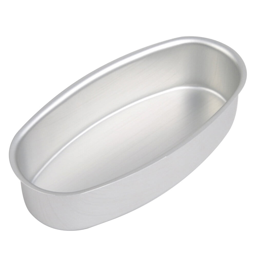 CATIEBYE Cheesecake Tray Oval Shaped Cake Baking Pan Silver Aluminum ...