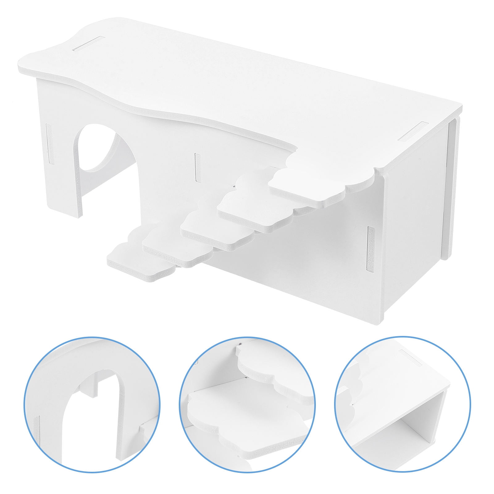 CATIEBYE Guinea Pig Hideout with Ladder Plastic for Hiding and Sleep ...