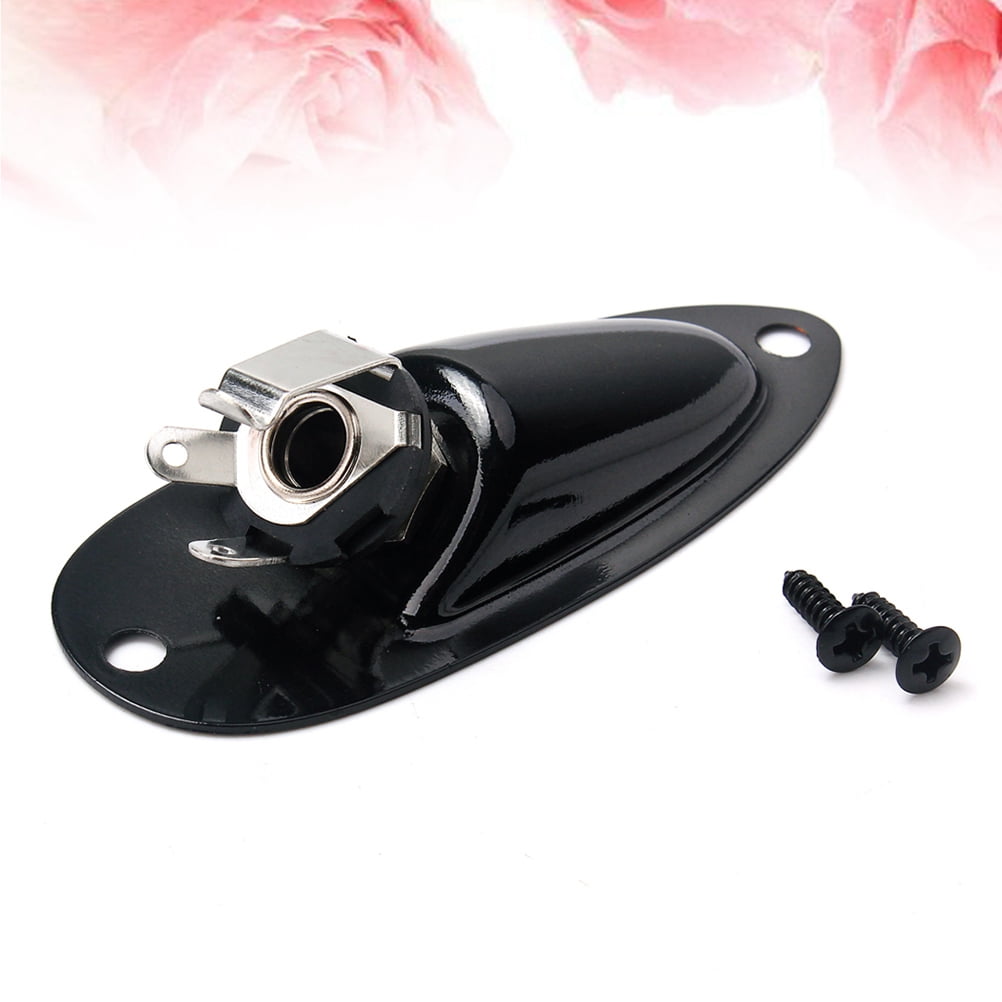 CATIEBYE 1Set Jack Plate Input Jack Socket Iron for Bassists 8.0x3.2x2 ...