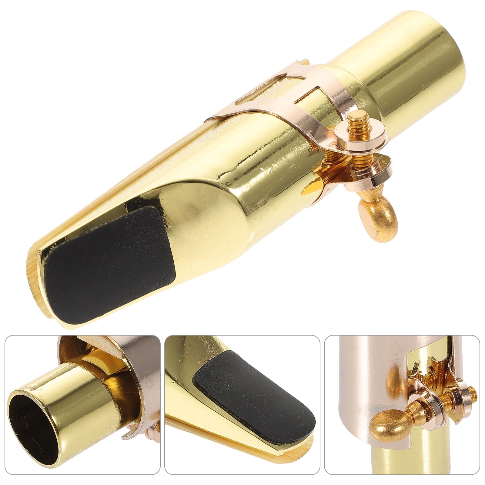 CATIEBYE Sax Metal Alto Saxophone Mouthpiece Cylindrical 1 Set 2.8x2 ...