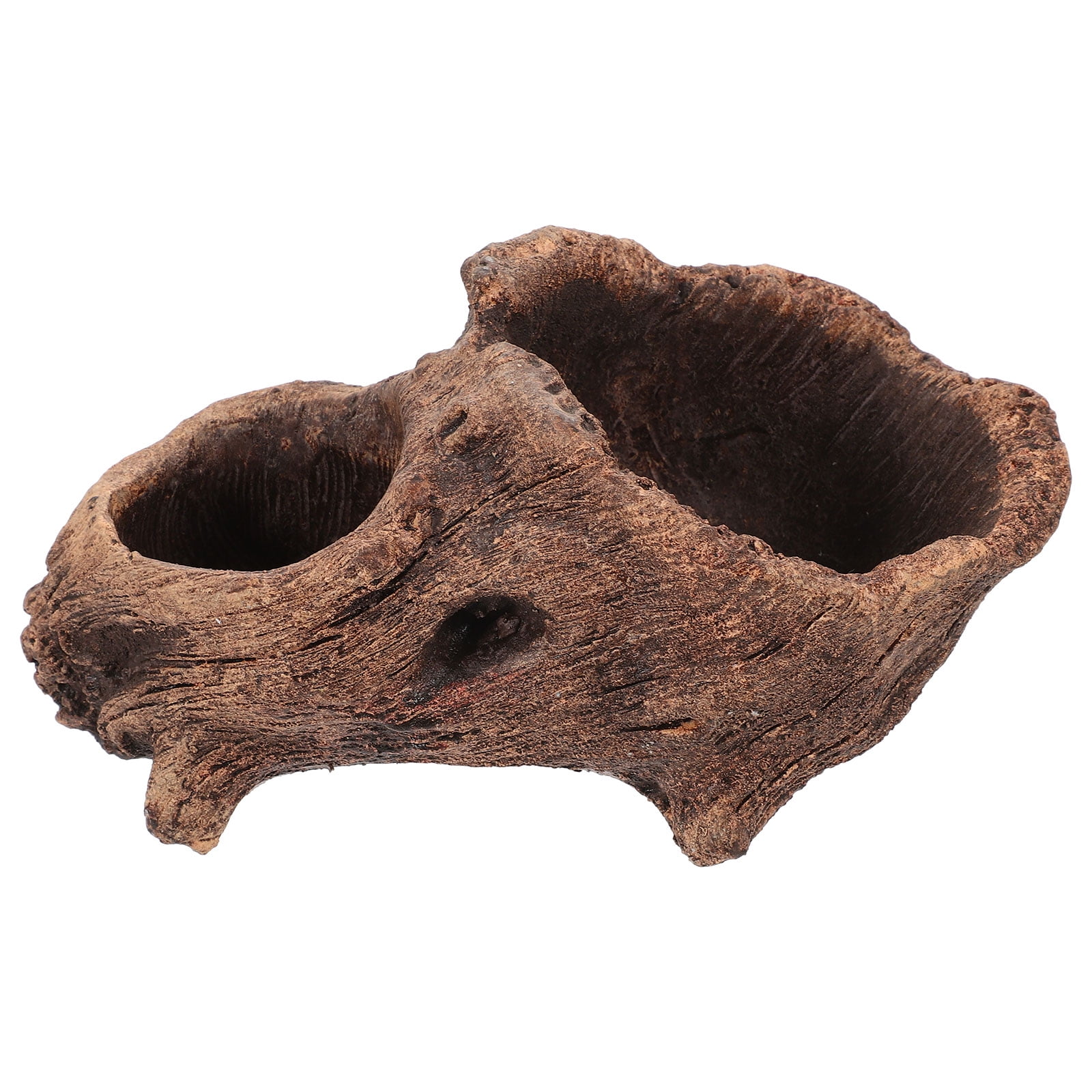 CATIEBYE 1Set Tree Stump Shape Planter in Dark Brown for Gardens and ...