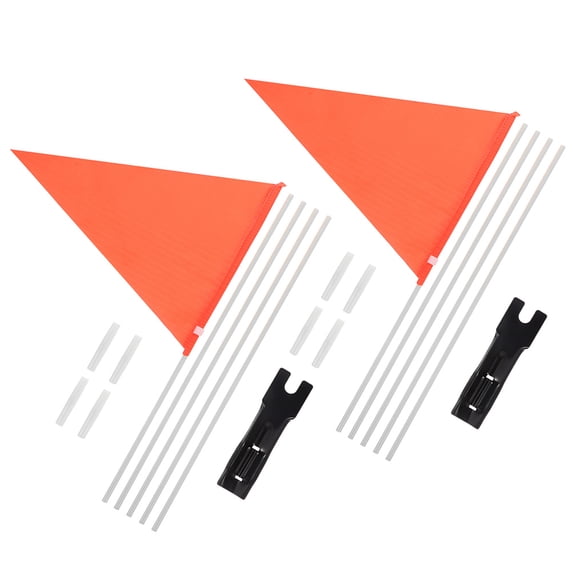 CATIEBYE 2 Sets Orange Reflective Bike Safety Flags for Cyclists ...