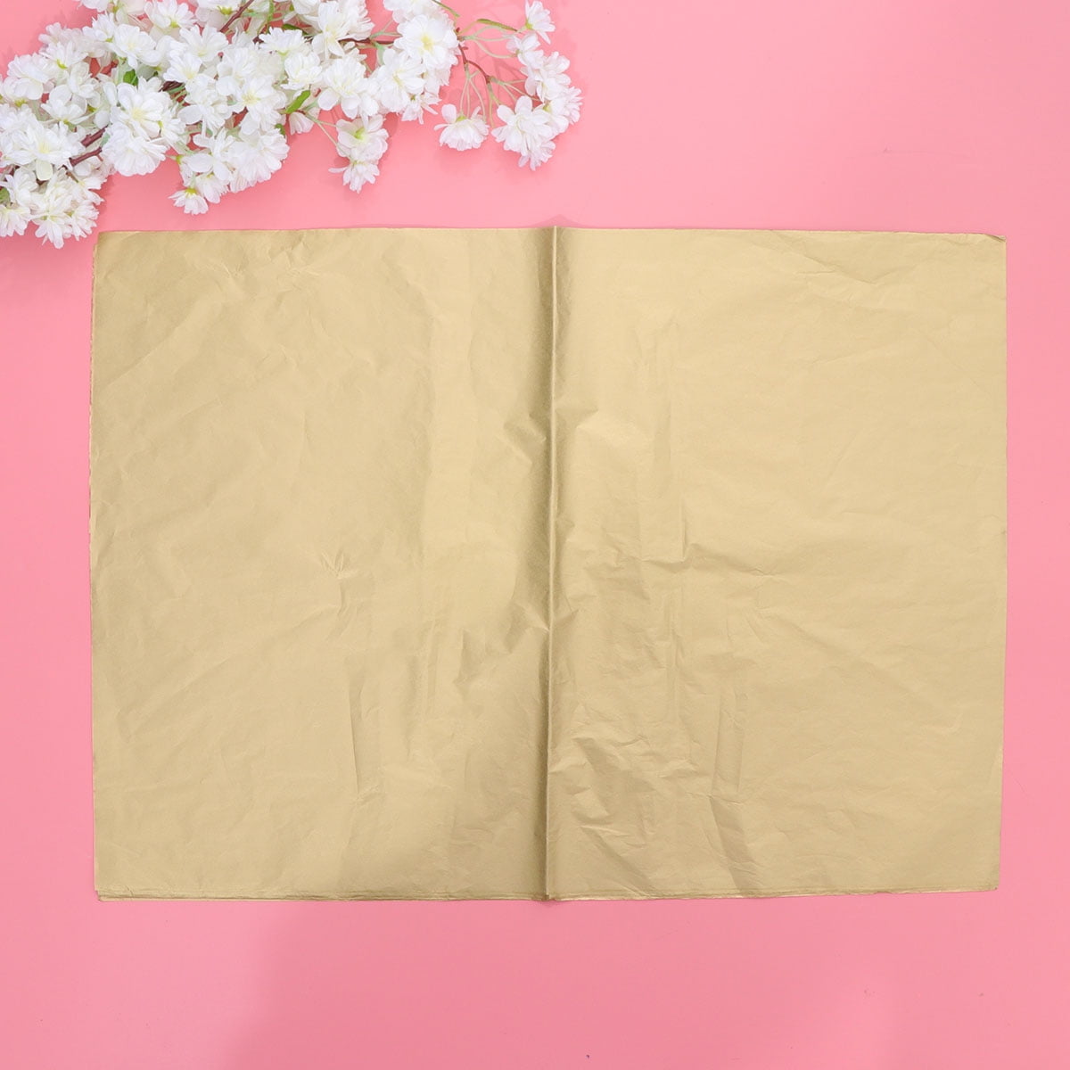 CATIEBYE 20Pack Golden Rectangular Semi Transparent Tissue Paper for ...