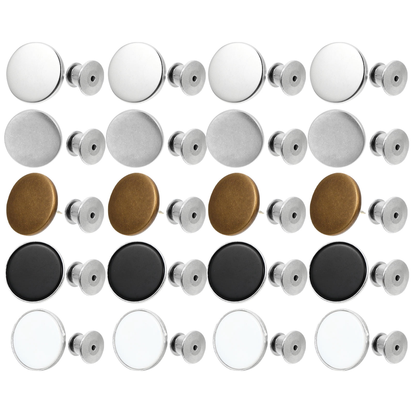CATIEBYE Durable Alloy Detachable Buttons for Jeans Universal Design ...
