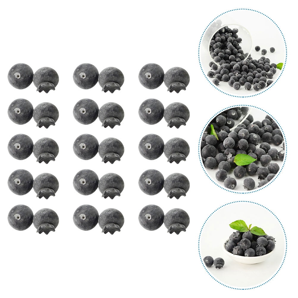 CATIEBYE 24Pcs Lifelike Artificial Blueberries Foam Fruit Model Props ...