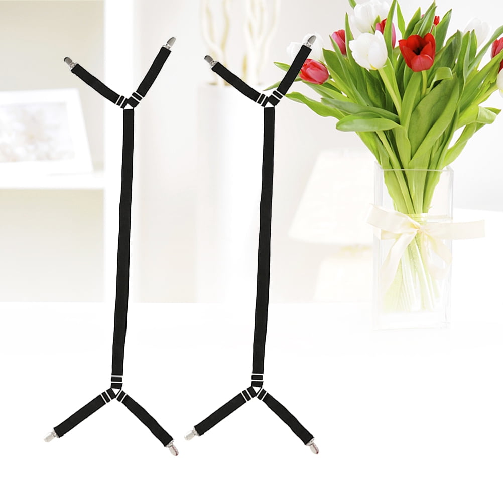 CATIEBYE 2Pcs Blanket Clips Elastic Metal Plastic For Bed Sheets ...
