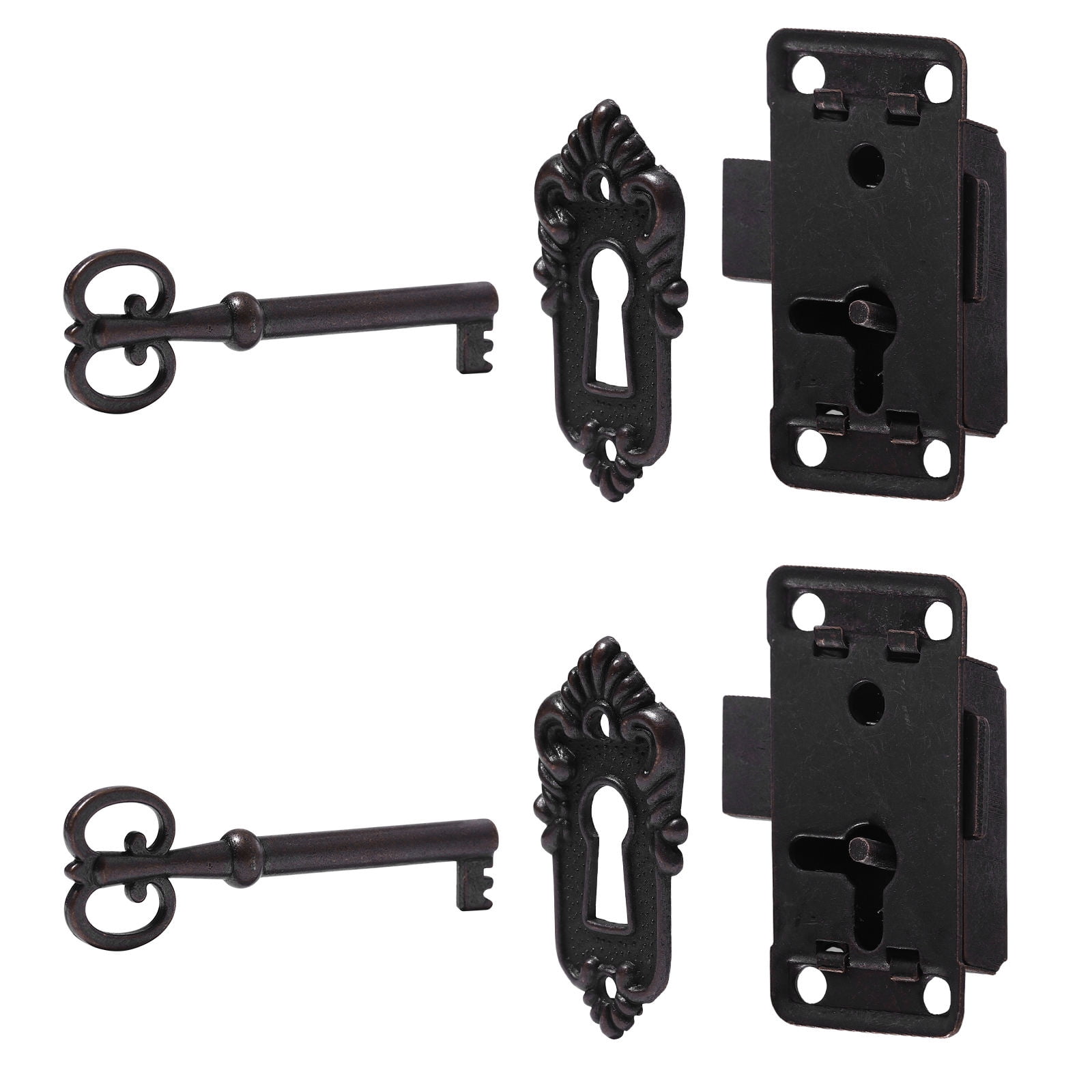 CATIEBYE Cabinet Door Locks Iron Boxes Wooden Box Use 2Pcs - Walmart.com