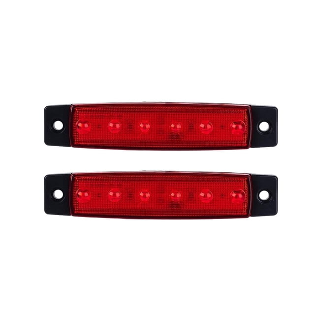 CATIEBYE 2Pcs Red Trailer Turn Signal Lights Led Plastic Rectangular ...