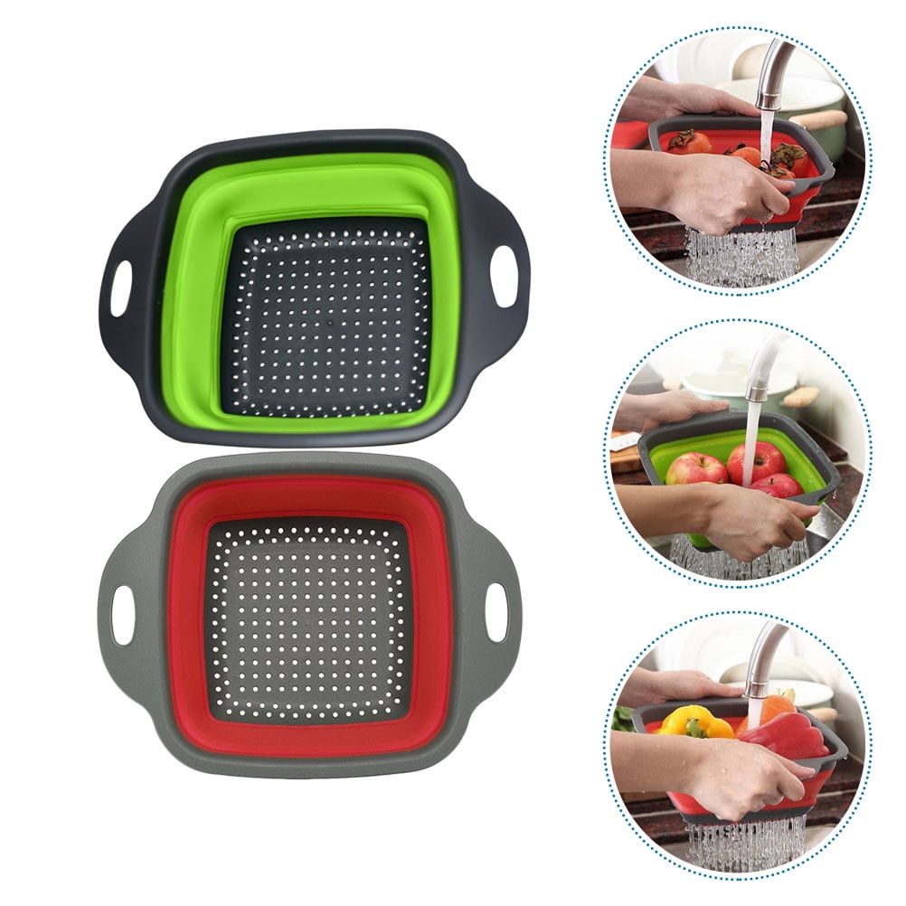 CATIEBYE Retractable Drain Baskets Red 2Pcs for Household Users ...