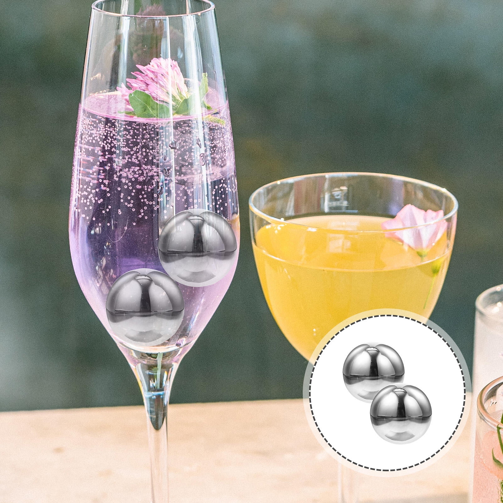 CATIEBYE 2 Pcs Stones Cooling Rocks for Drinks Bar Cafe Use Reusable ...