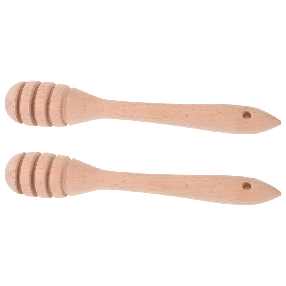 CATIEBYE 2Pcs Wood Honey Dippers Assorted Color for Coffee Stirring and ...