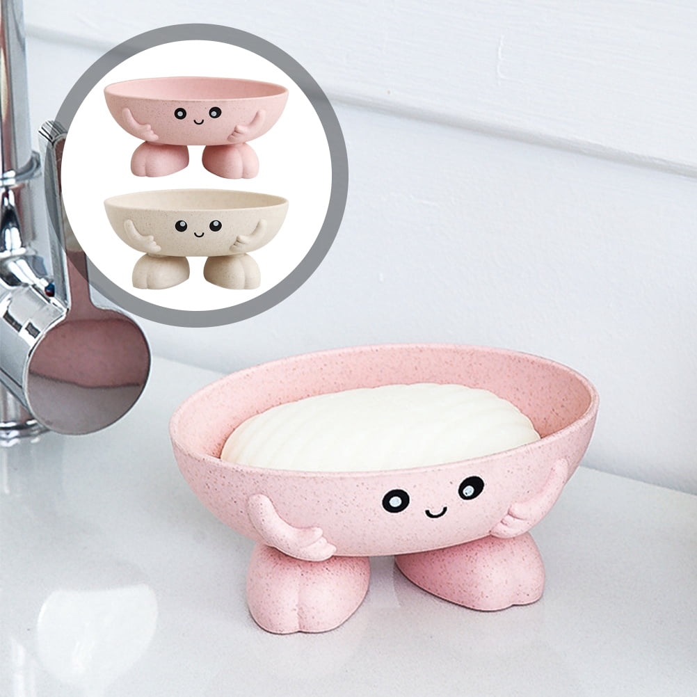 CATIEBYE 2pcs Creative Lovely Soap Dish PP Keep Soap Dry Nordic Style ...