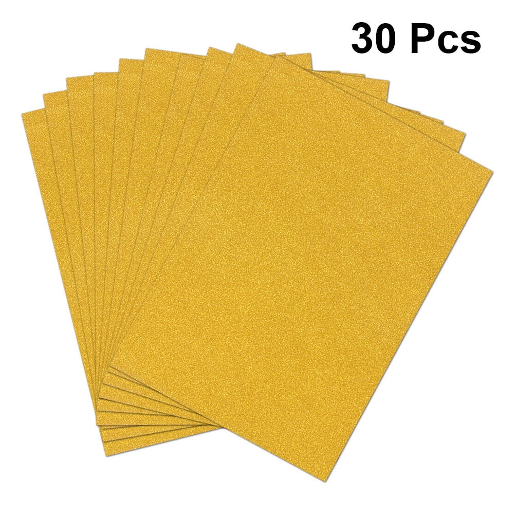 CATIEBYE 30Pcs Golden Glitter Cardstock for Crafting and Decoration A4 ...