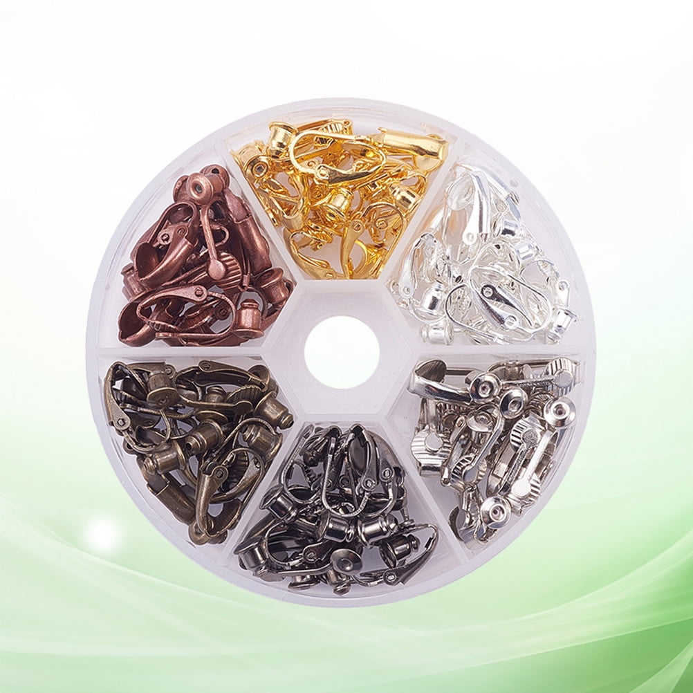 CATIEBYE 36Pcs Clip On Earring Findings for Non-Pierced Ears 19x6x9mm Assorted Color - Walmart.com