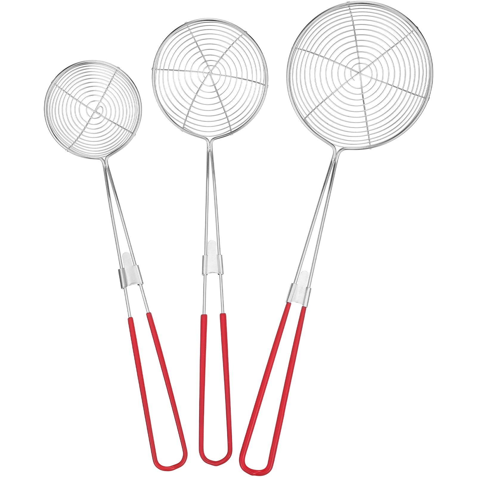 CATIEBYE Colander Ladles Red Stainless Steel 3Pcs 12.7X3.9X0.8In ...