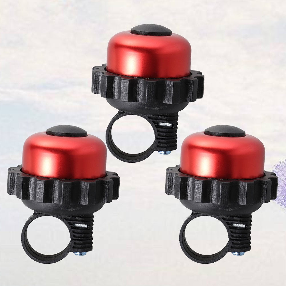 CATIEBYE 3Pcs Cycling Bell Red Aluminum Alloy Early Warning Loud Sound ...