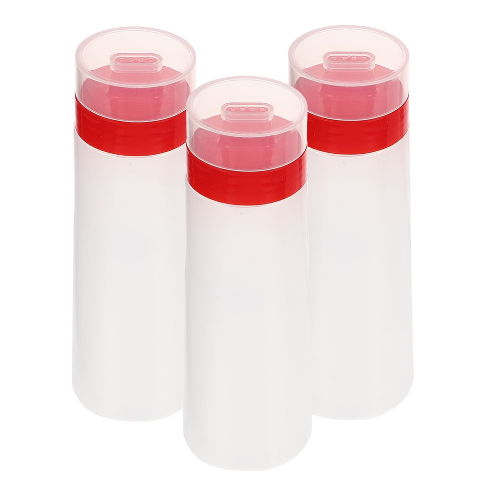 CATIEBYE 3Pcs Transparent Square Squeeze Bottles for Ketchup and ...