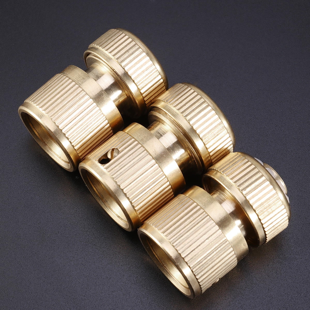 CATIEBYE 3Set Golden Round Quick Connect Hose Fittings for RV Use and ...
