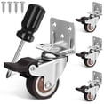 CATIEBYE 4 Pcs Silent Caster Swivel Wheels TPR Silver Heavy Duty Design ...