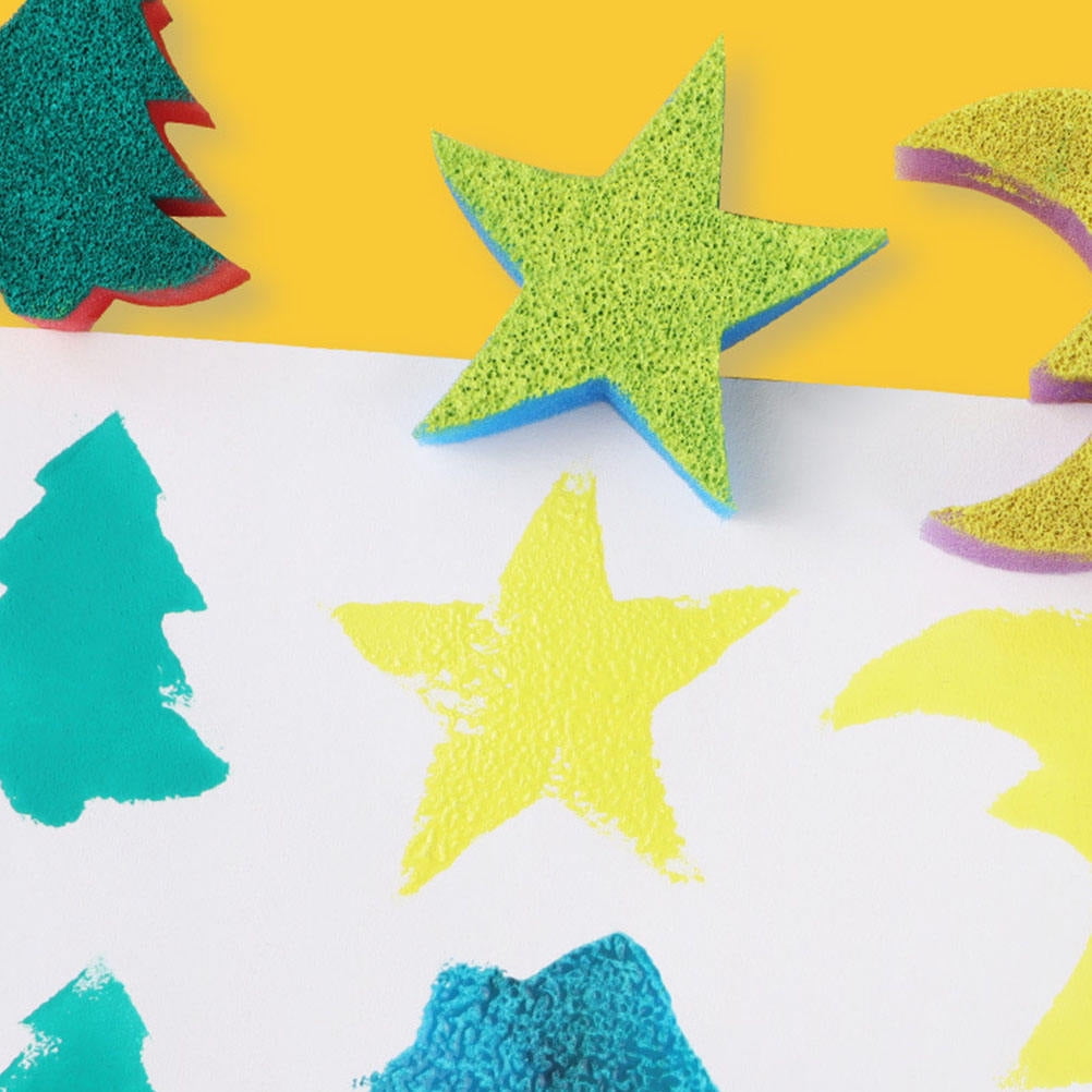 CATIEBYE 48Set Crafting Painting Sponge Stamps Assorted Color For ...