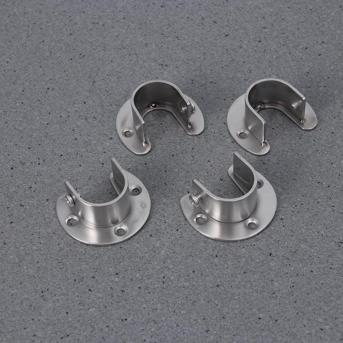 CATIEBYE 4Set Heavy Duty Closet Pole Sockets U Shaped Bracket Silver ...