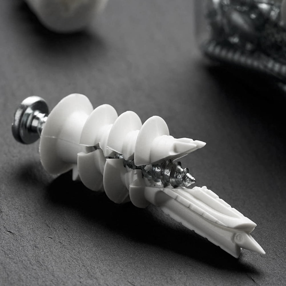 CATIEBYE 50Sets Heavy Duty Drywall Anchors and Self Tapping Screws ...