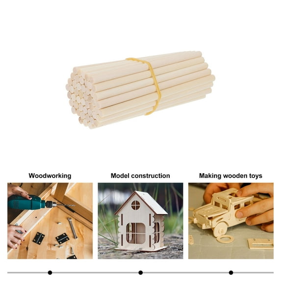 CATIEBYE 500 Pcs Wood Dowel Rods for Diy Ice Cream Making and Craft ...