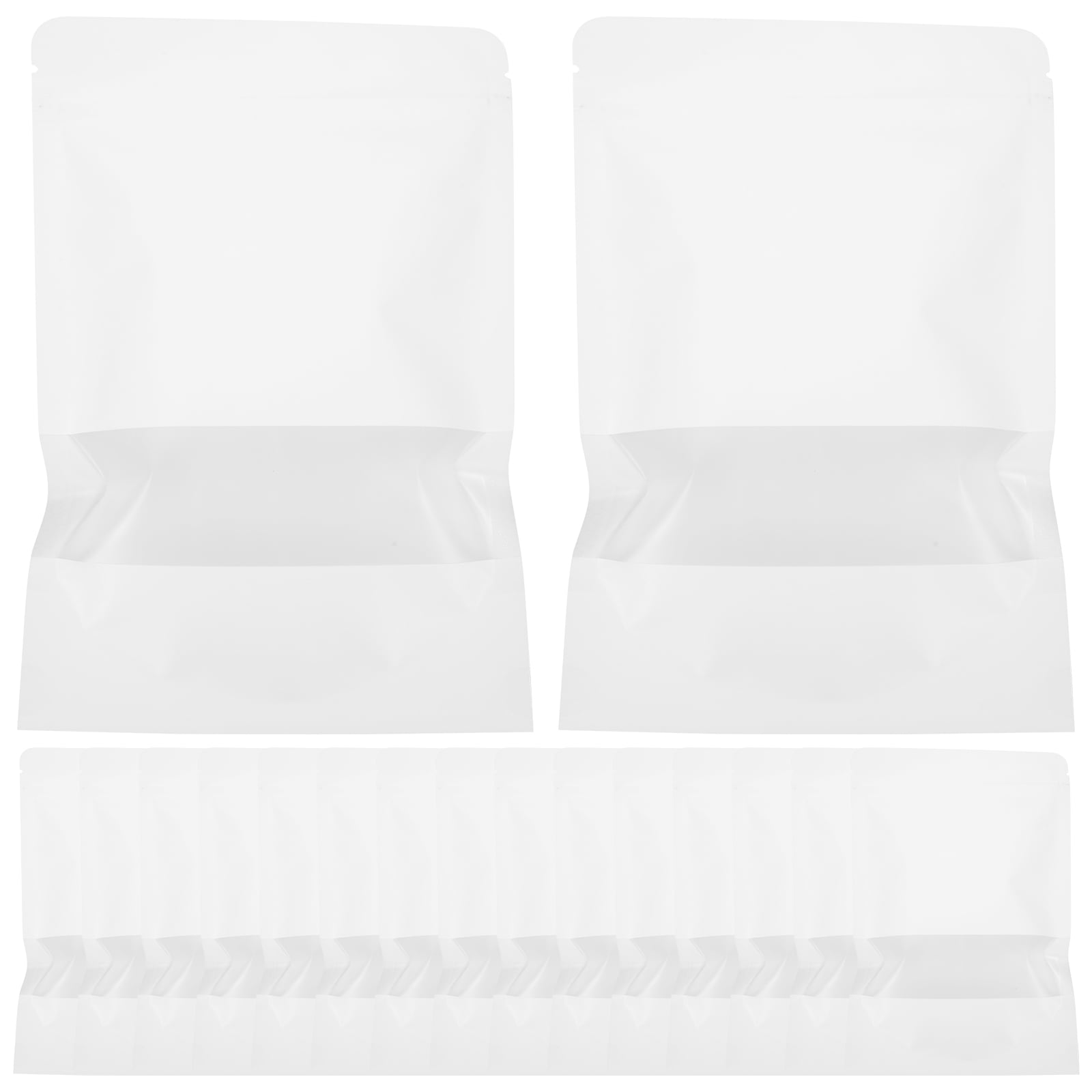 CATIEBYE 50Pcs Food Storage Bags U Shaped Design Square White ...