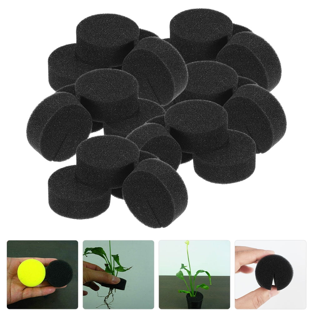 CATIEBYE 50pcs Black Hydroponic Growth Support Sponges for Plant ...