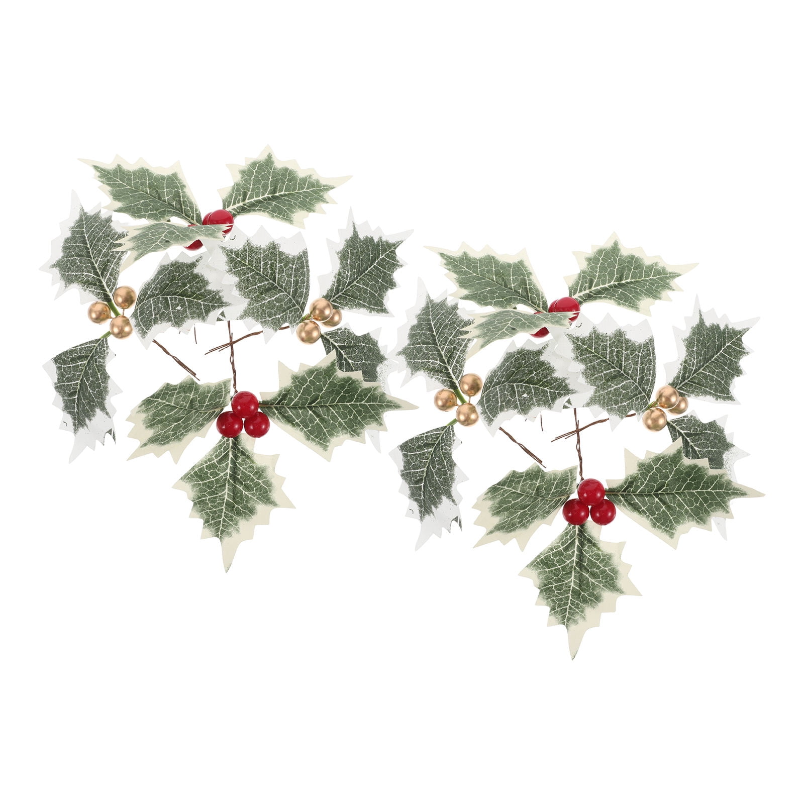 CATIEBYE 55Set Artificial Pine Branches With Red Green Golden Colors ...