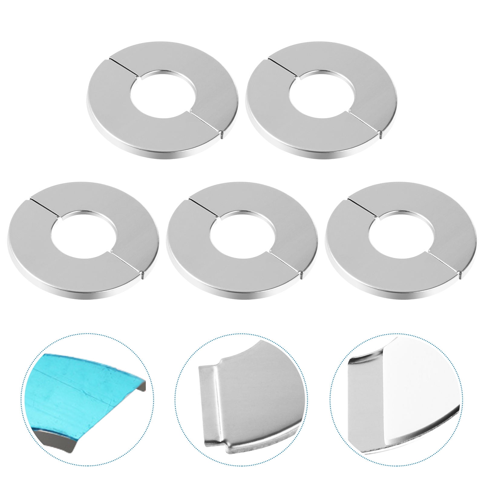 CATIEBYE 5Pcs Round Pipe Wall Covers Stainless Steel Decoration For ...