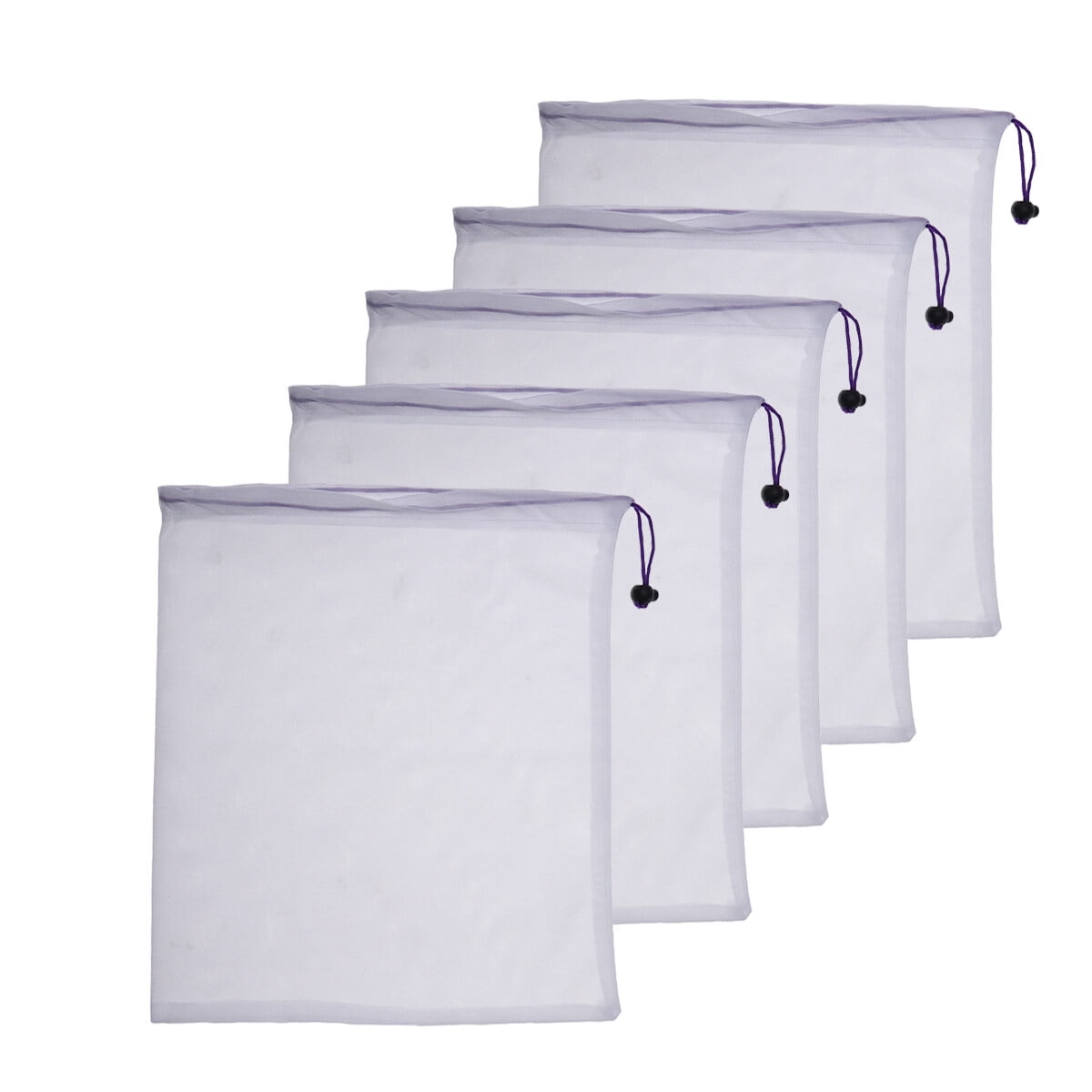 CATIEBYE 5Pcs Reusable Bags for Groceries with Drawstring Closure for ...