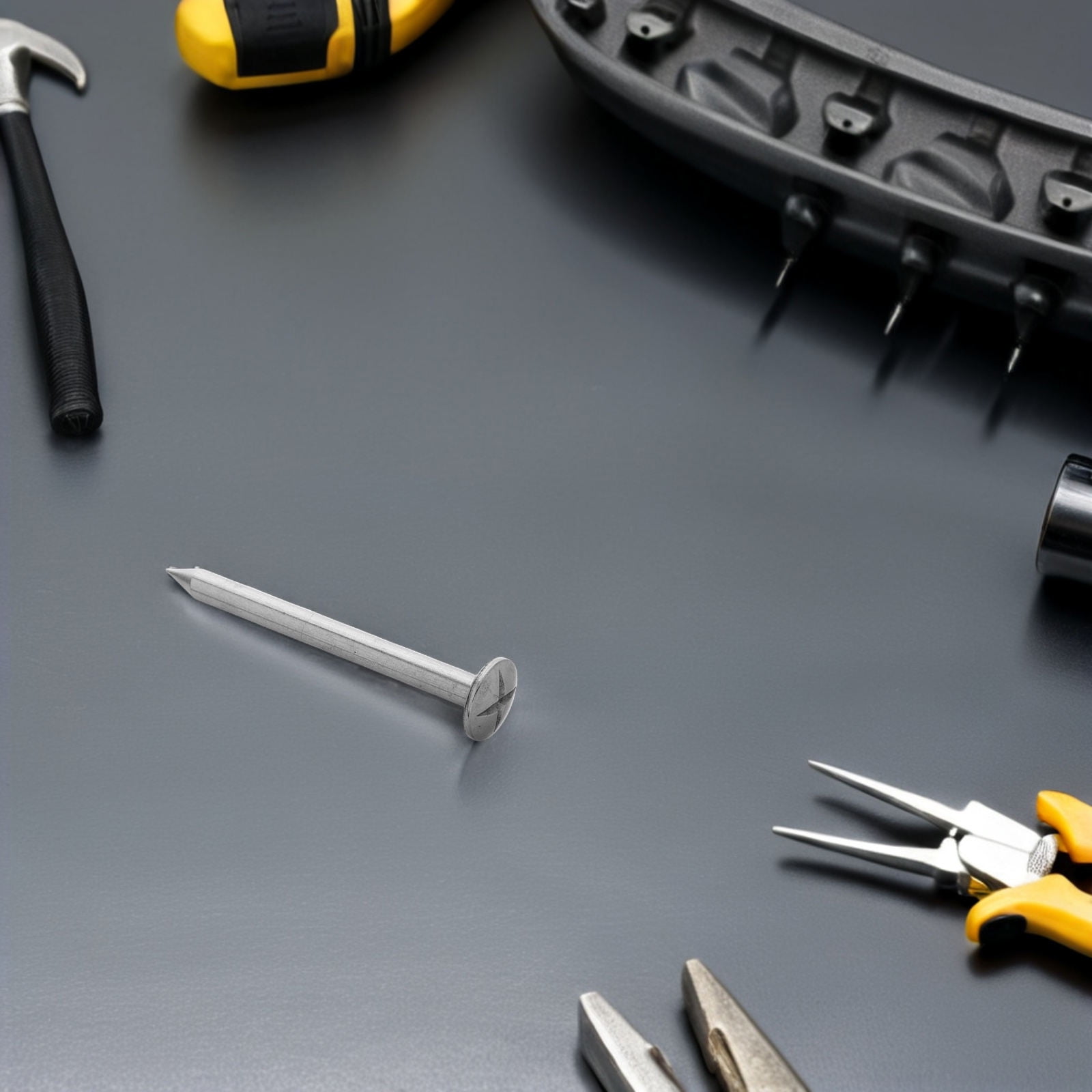 CATIEBYE 5Pcs Silver Flat Head Survey Stakes Heavy Duty Lawn Stakes for ...