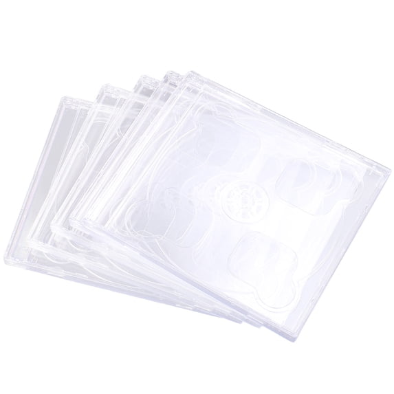 CATIEBYE 5Pcs Transparent Cd Case Plastic Disk Storage Holder with ...