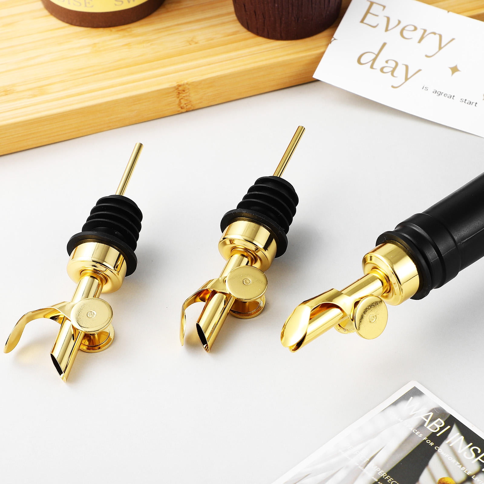 CATIEBYE Catiebye 6 Pcs Aluminum Cylindrical Olive Oil Pourer Spouts ...