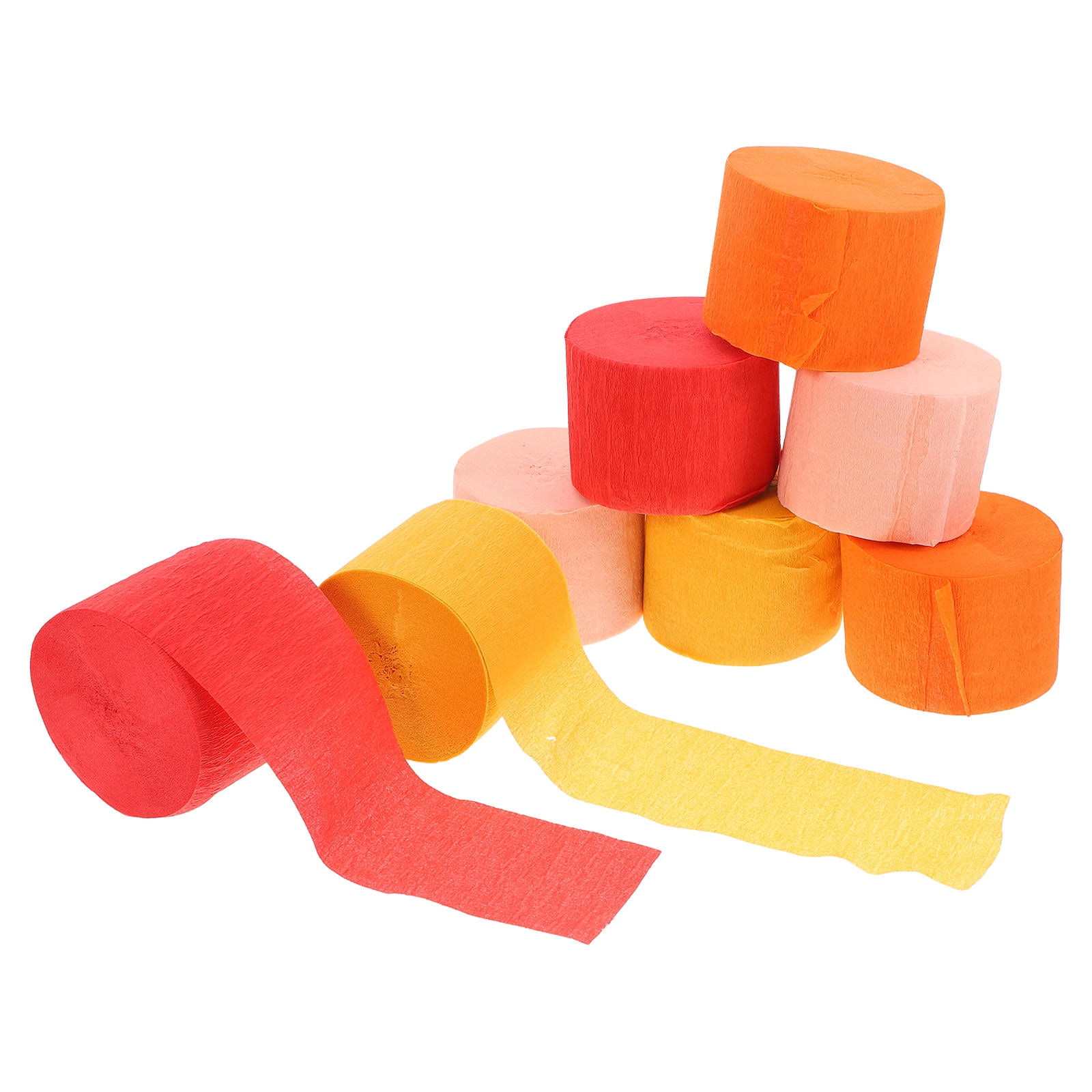 CATIEBYE 8 Rolls Set Crepe Paper Assorted Color Party Backgrounds ...