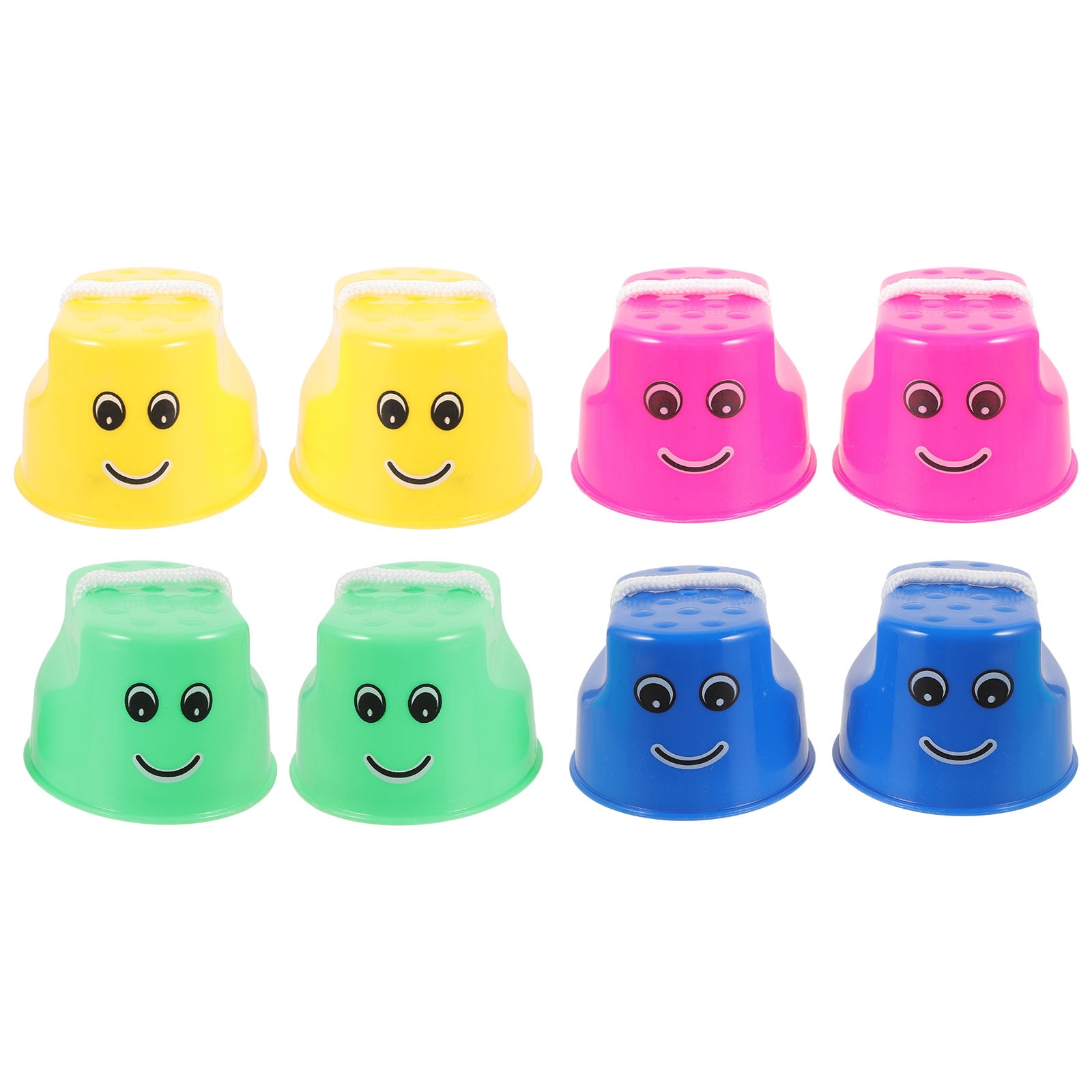 CATIEBYE 8Pcs Abs Pail Shaped Sports Stilts for Kids Outdoor Games ...