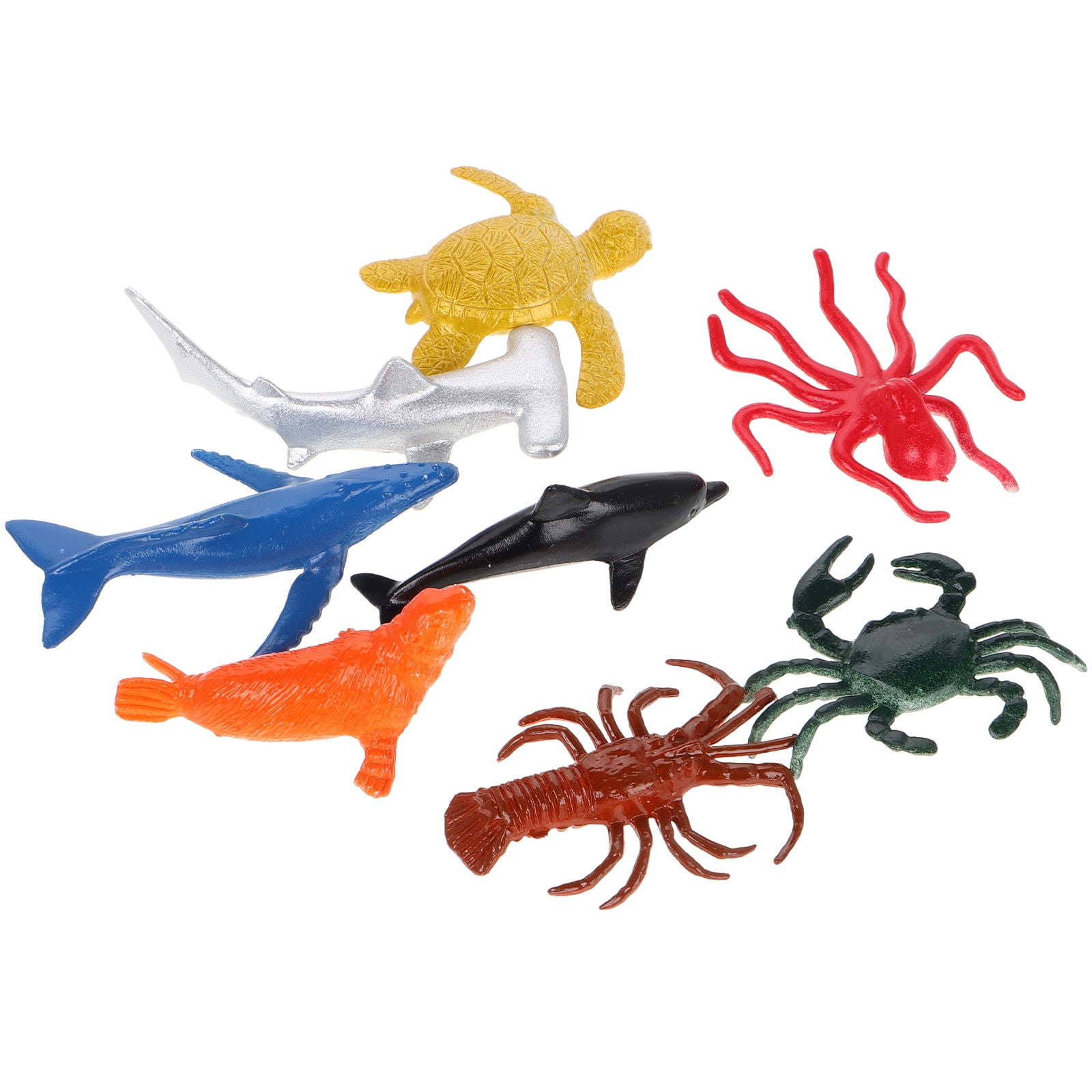 CATIEBYE 8Pcs Ocean Animal Figurines Mini Sea Animals Figures Realistic ...
