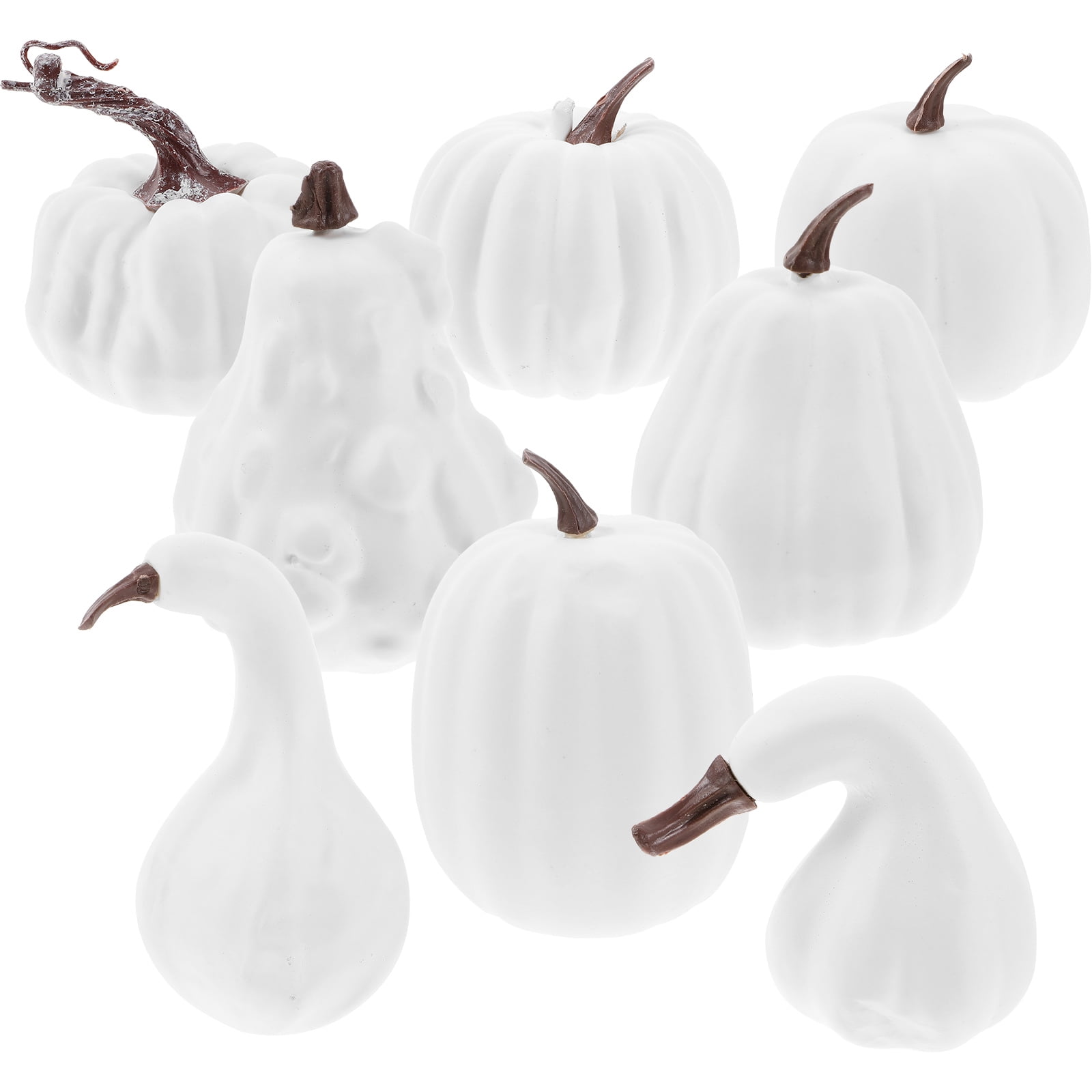 CATIEBYE 8Pcs Pumpkin Crafts White Foam Pumpkin Decor Tsgiving Party ...