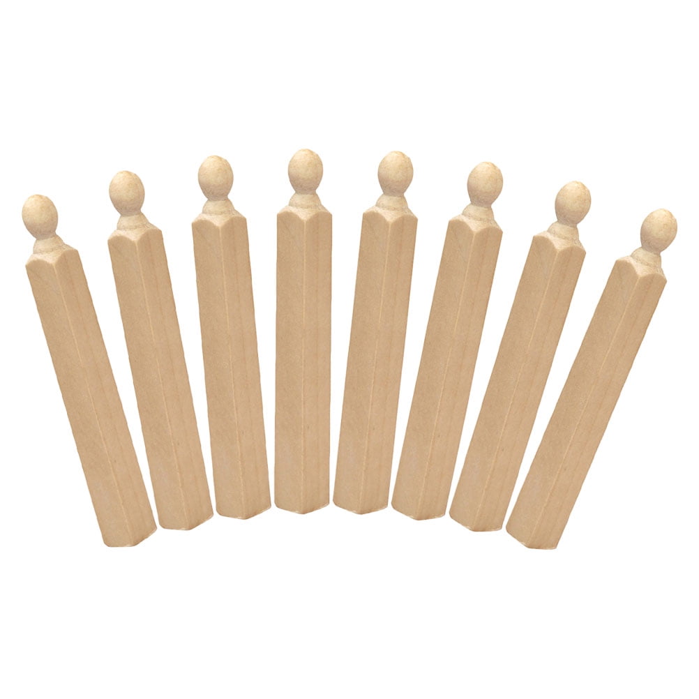 CATIEBYE 8Pcs Tiny Dollhouse Furniture Birch Wood Mini Pillars for ...