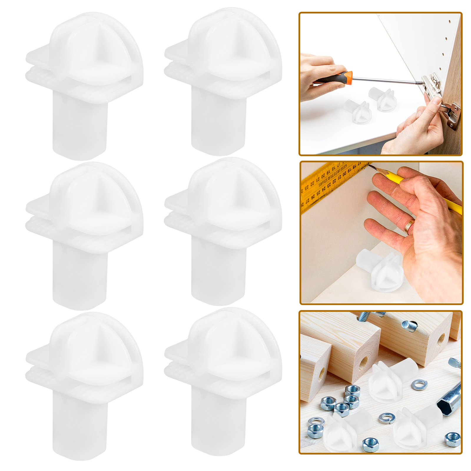 CATIEBYE 8Pcs Wire Cube Storage Connectors White Plastic for Shelving ...