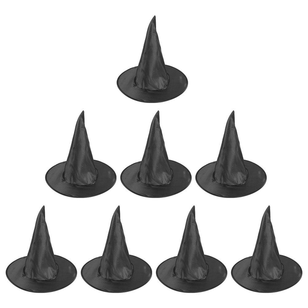 CATIEBYE 8Pcs Wizard Hat In Black Cloth For Adult And Child ...