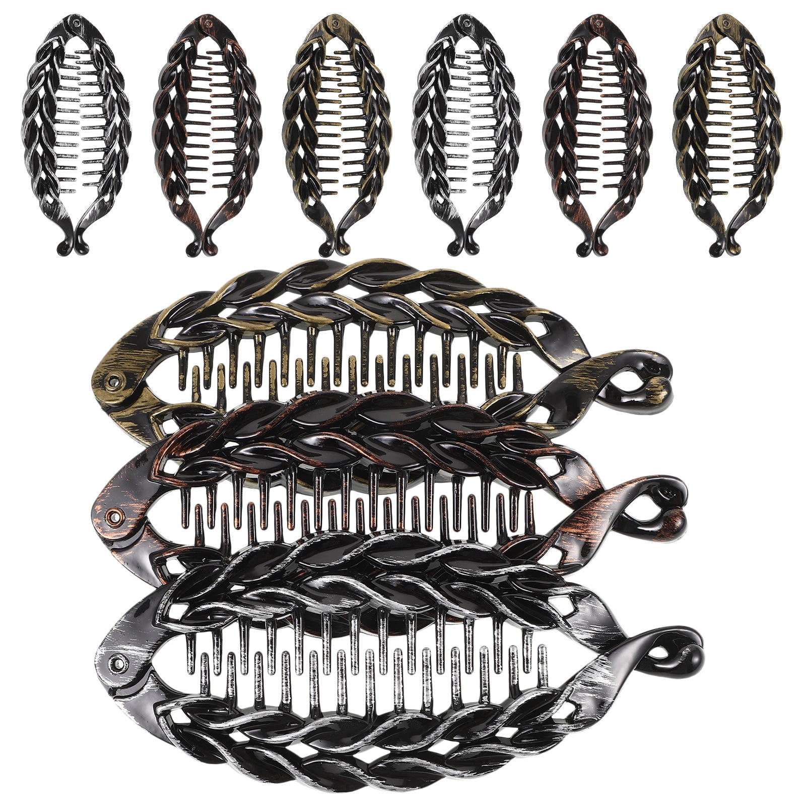 CATIEBYE 9Pcs Thick Hair Banana Clip Styling Hair for Work Various ...