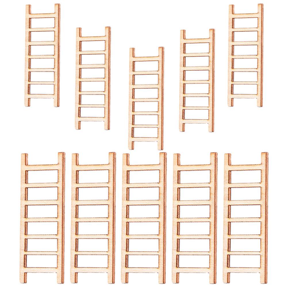 CATIEBYE 40Pcs Miniature Dollhouse Spiral Stairs Beige Wood for Home ...
