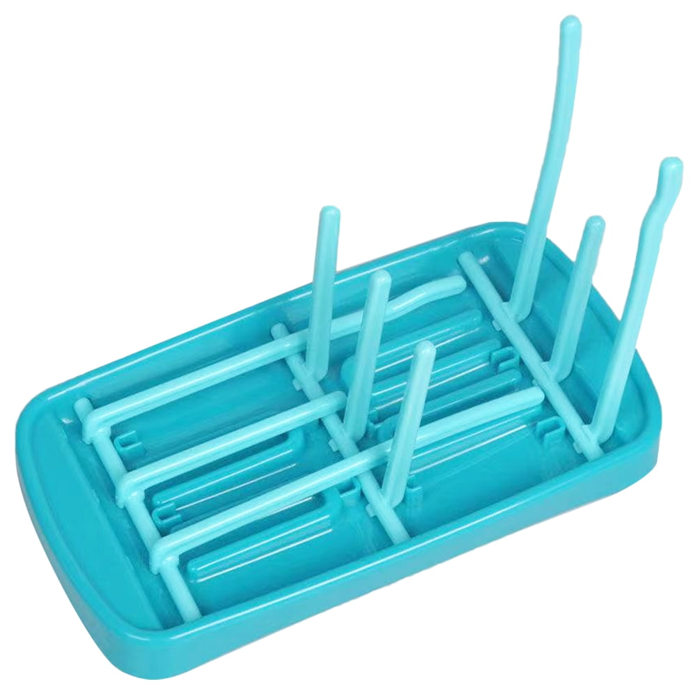 CATIEBYE Blue PP Material Baby Bottle Rack with Detachable Drip Tray ...