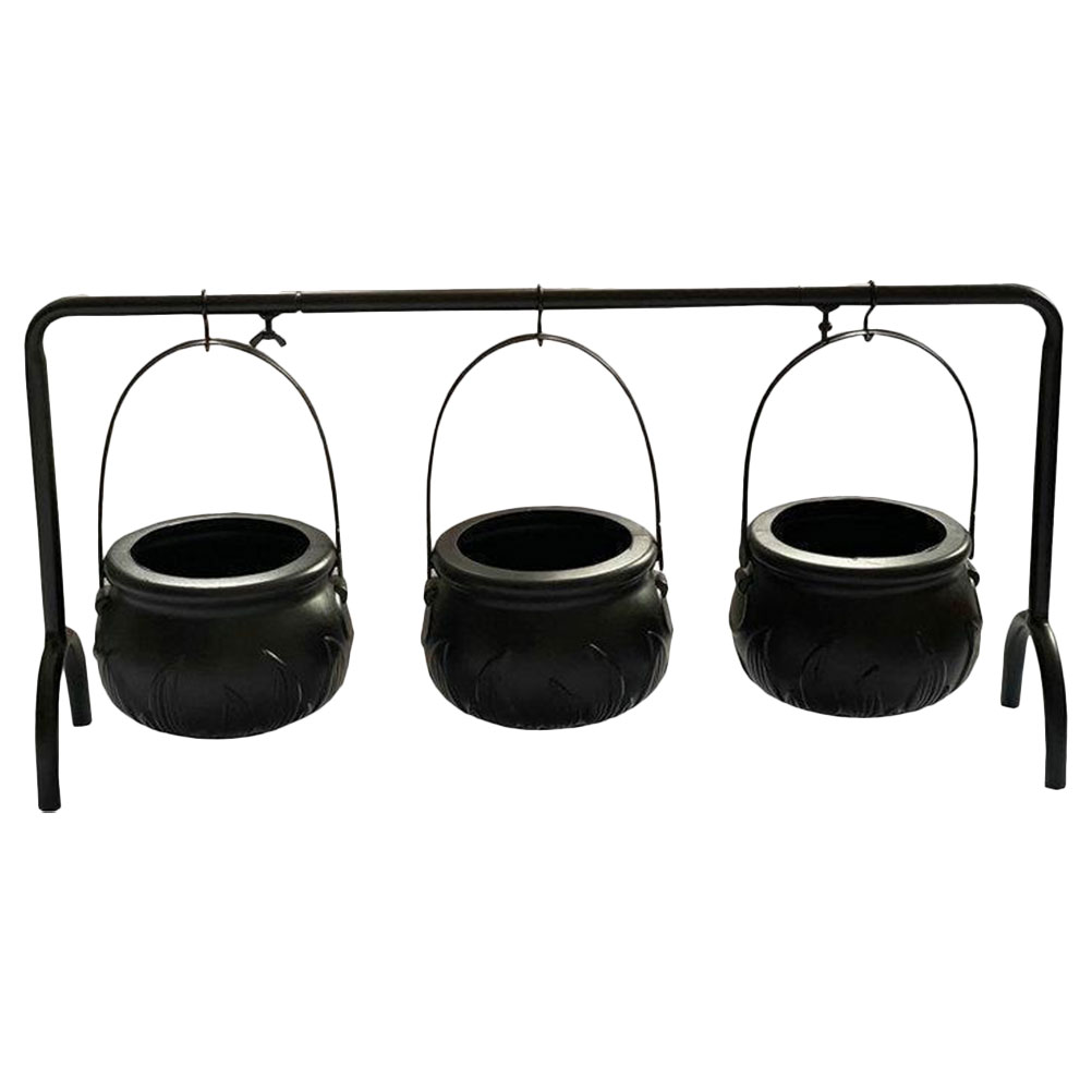 CATIEBYE Candy Buckets with Witch Pot Rack for 1 Set (3 Buckets + 1 ...