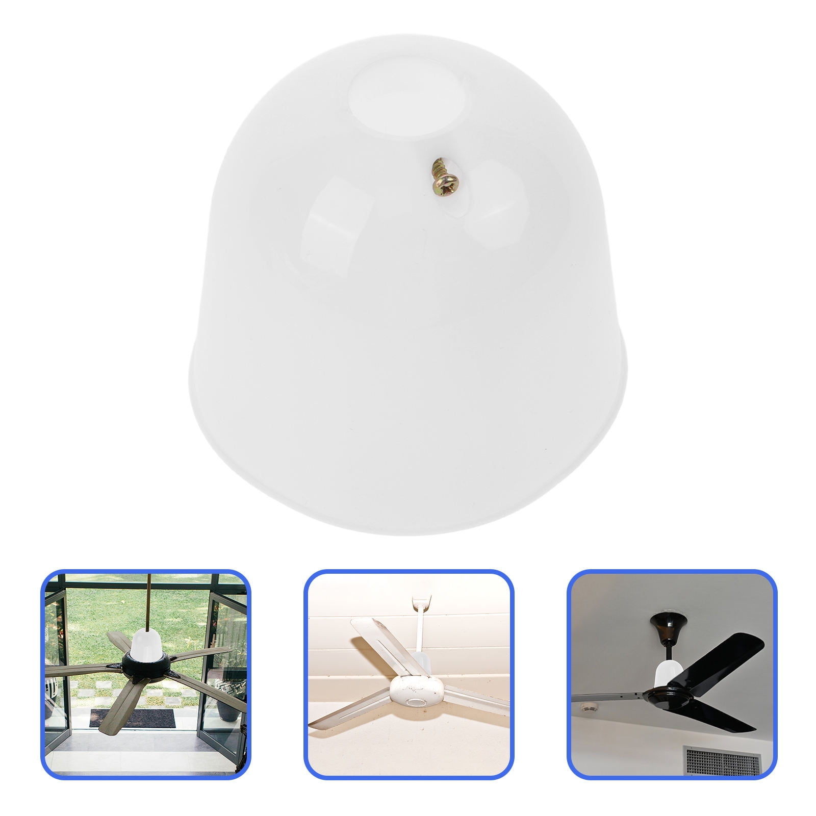 CATIEBYE White Ceiling Fan Bottom Canopy Kit Plastic Replacement Part 1 ...